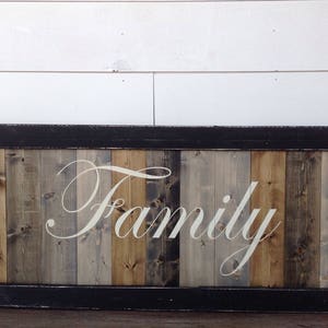 Family Sign, Wood Sign, Rustic Family Sign, Farmhouse Wall Decor ...