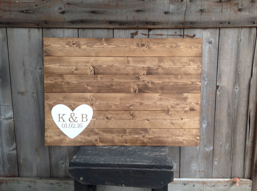 Rustic Guest Book, Wood Guest Book, Wood Sign, Personalized, Guest Book ...