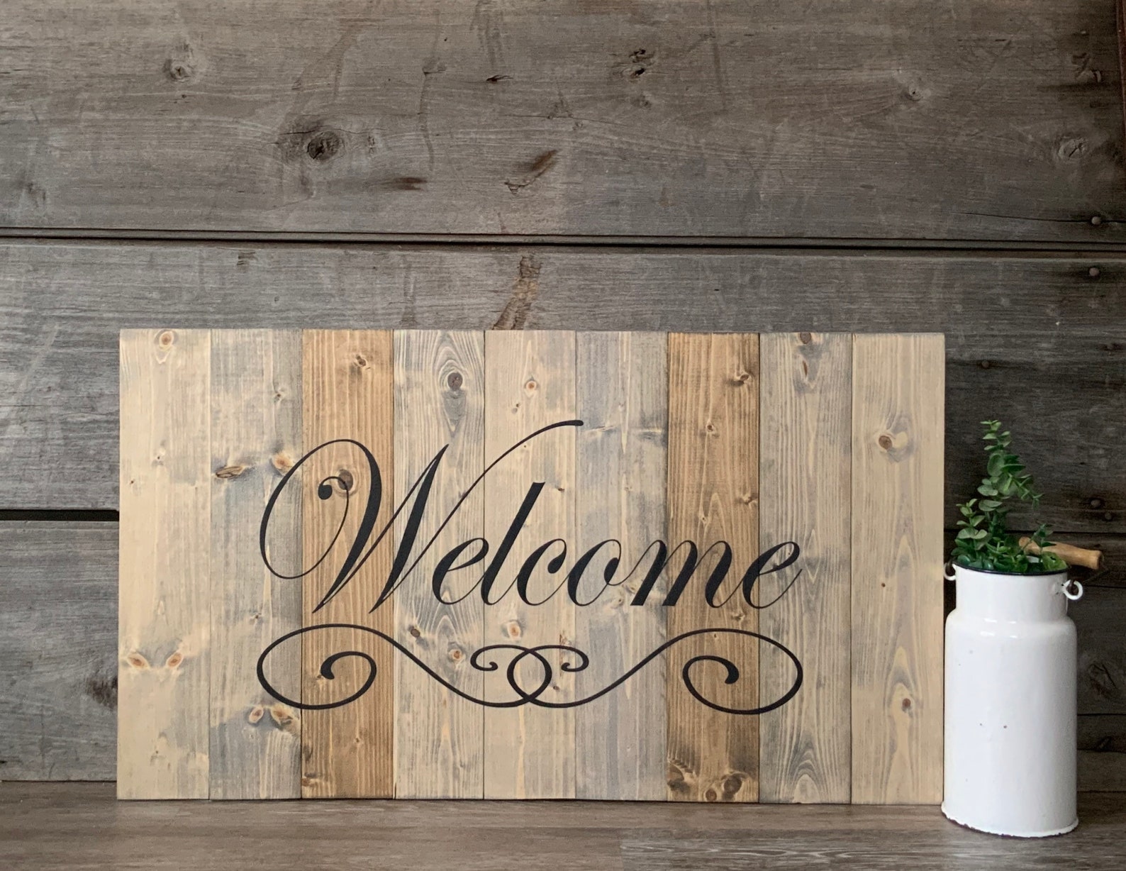 Welcome Sign LARGE Wood Welcome Sign Farmhouse Welcome - Etsy