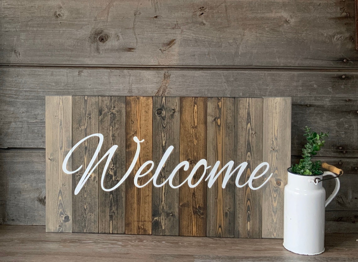 Welcome Wood Welcome Sign Welcome Sign for the Home - Etsy