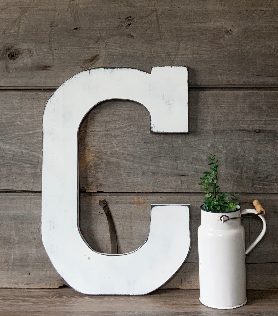 Wood Letters Measuring 24 Inches Tall, Distressed, Stained, Wood ...