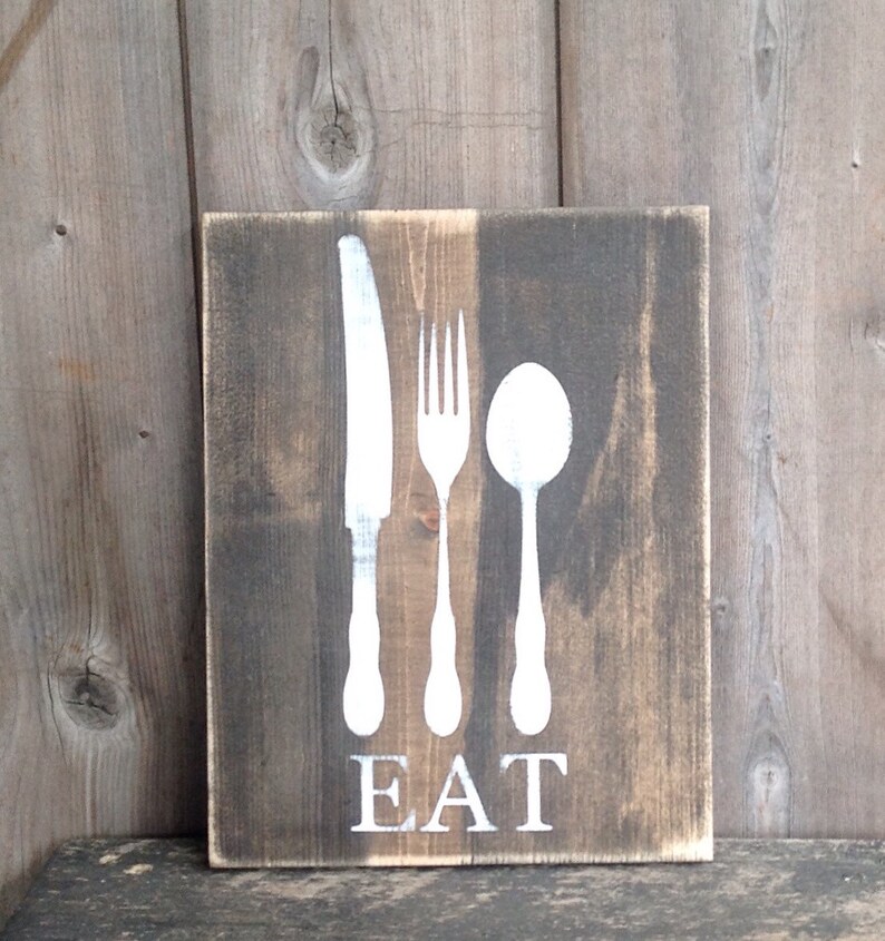 Eat Kitchen Sign Farmhouse Sign Farmhouse Wood Sign | Etsy