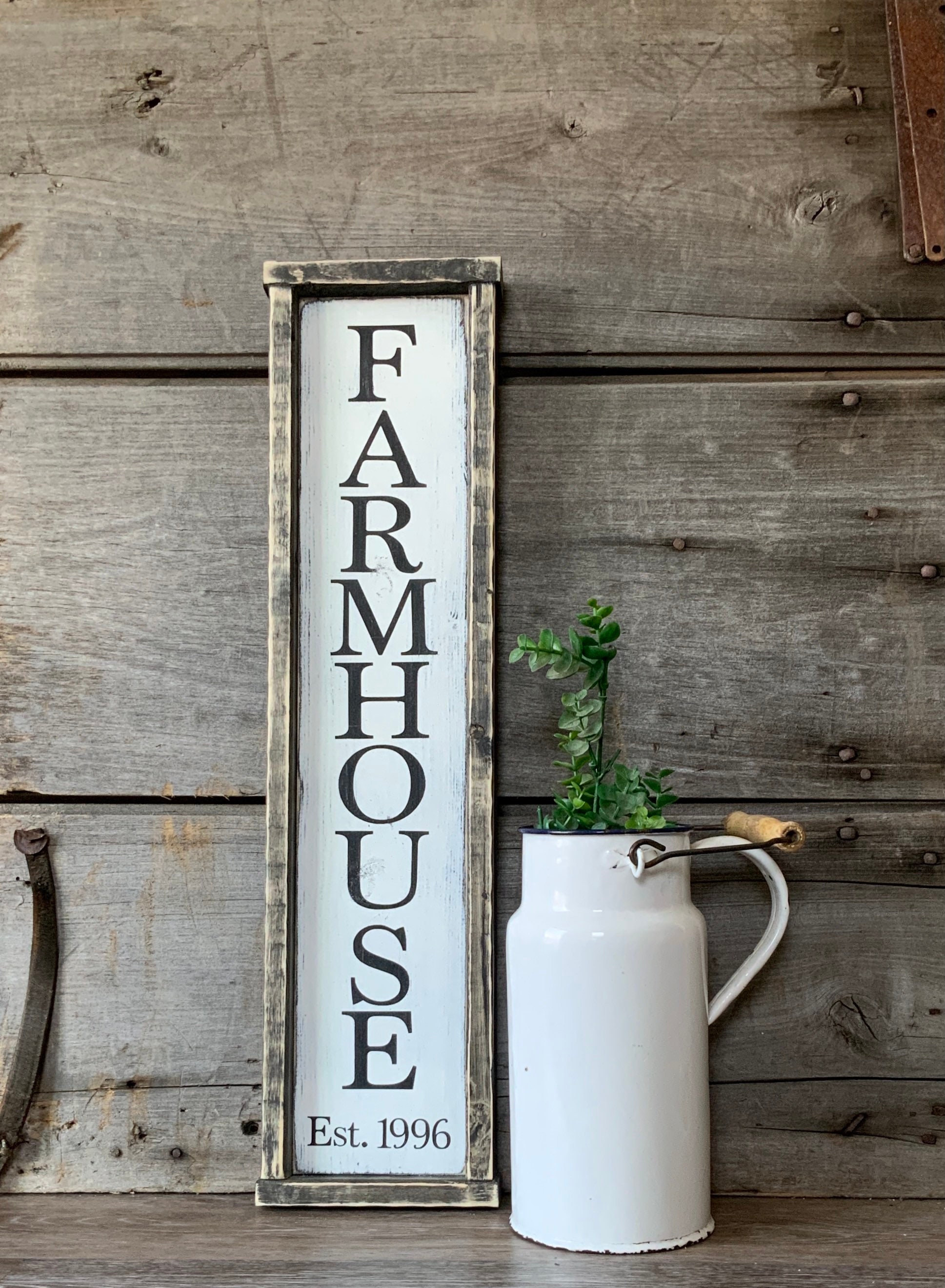 Farmhouse sign vertical Farmhouse sign wood sign wood | Etsy