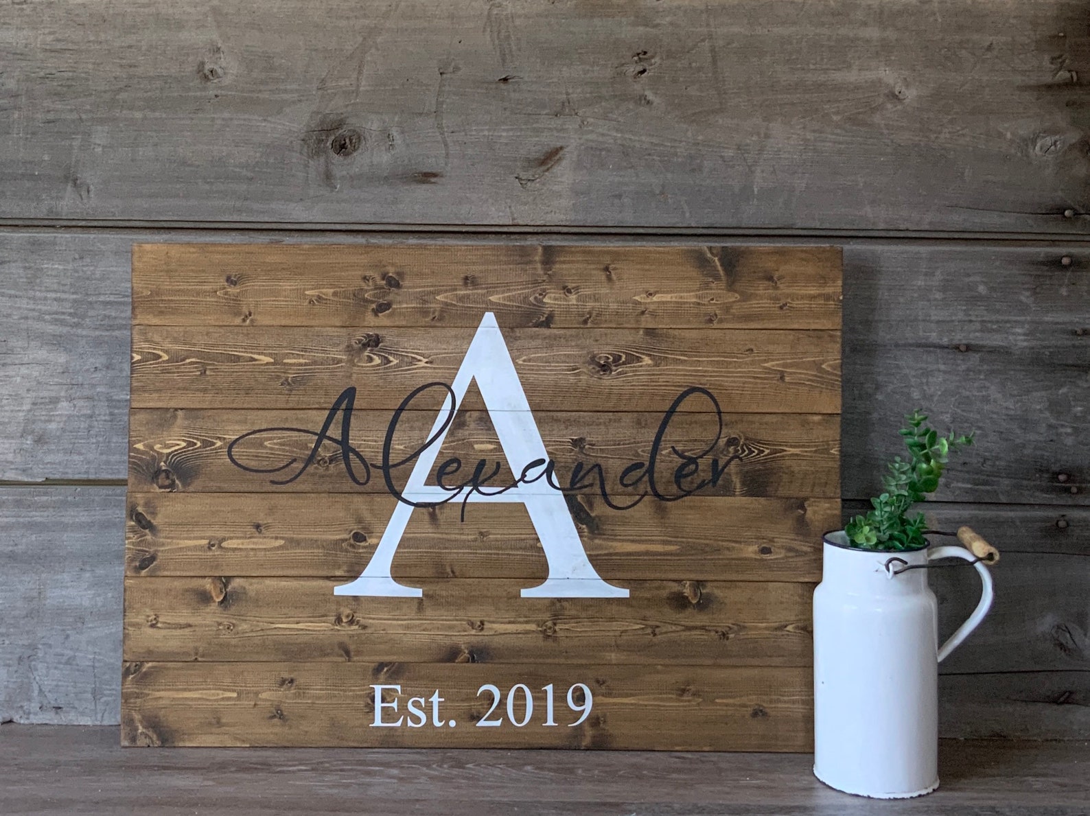 Guest Book Sign Established Sign the Last Name Sign Rustic | Etsy