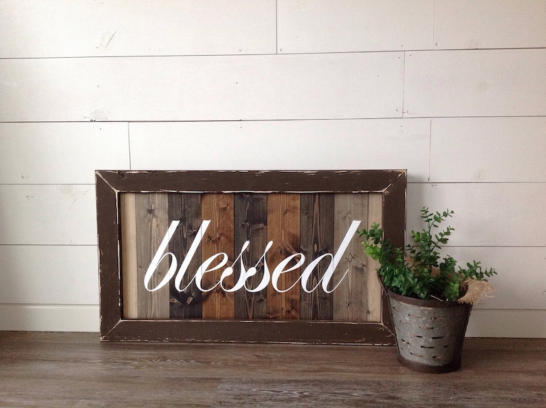 Blessed Sign Farmhouse Farmhouse Wall Decor Farmhouse Sign - Etsy