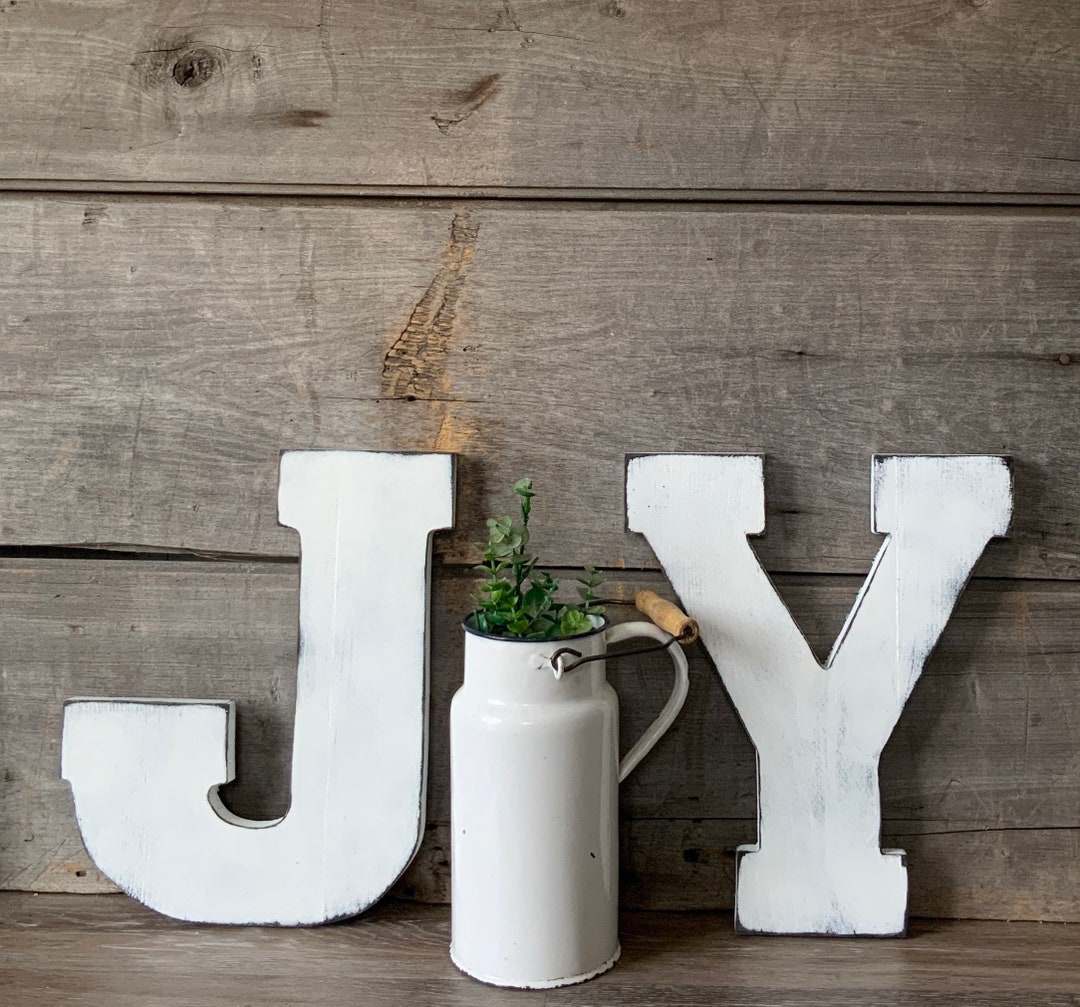 Wood Letters or Numbers Measuring 14 Inches Tall, Wood Letters, Rustic ...