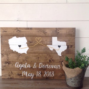 Wedding Guest Book, State and Country Wood Guest Book, Guest Book ...