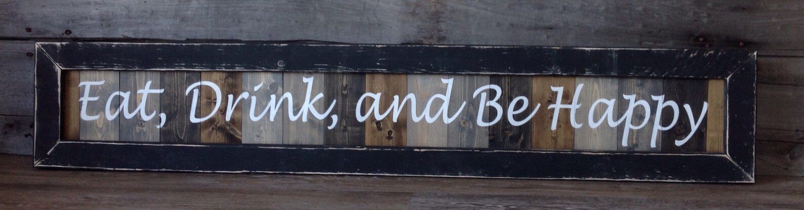 Eat Drink and Be Happy Wood Sign Custom Made Sign Welcome - Etsy