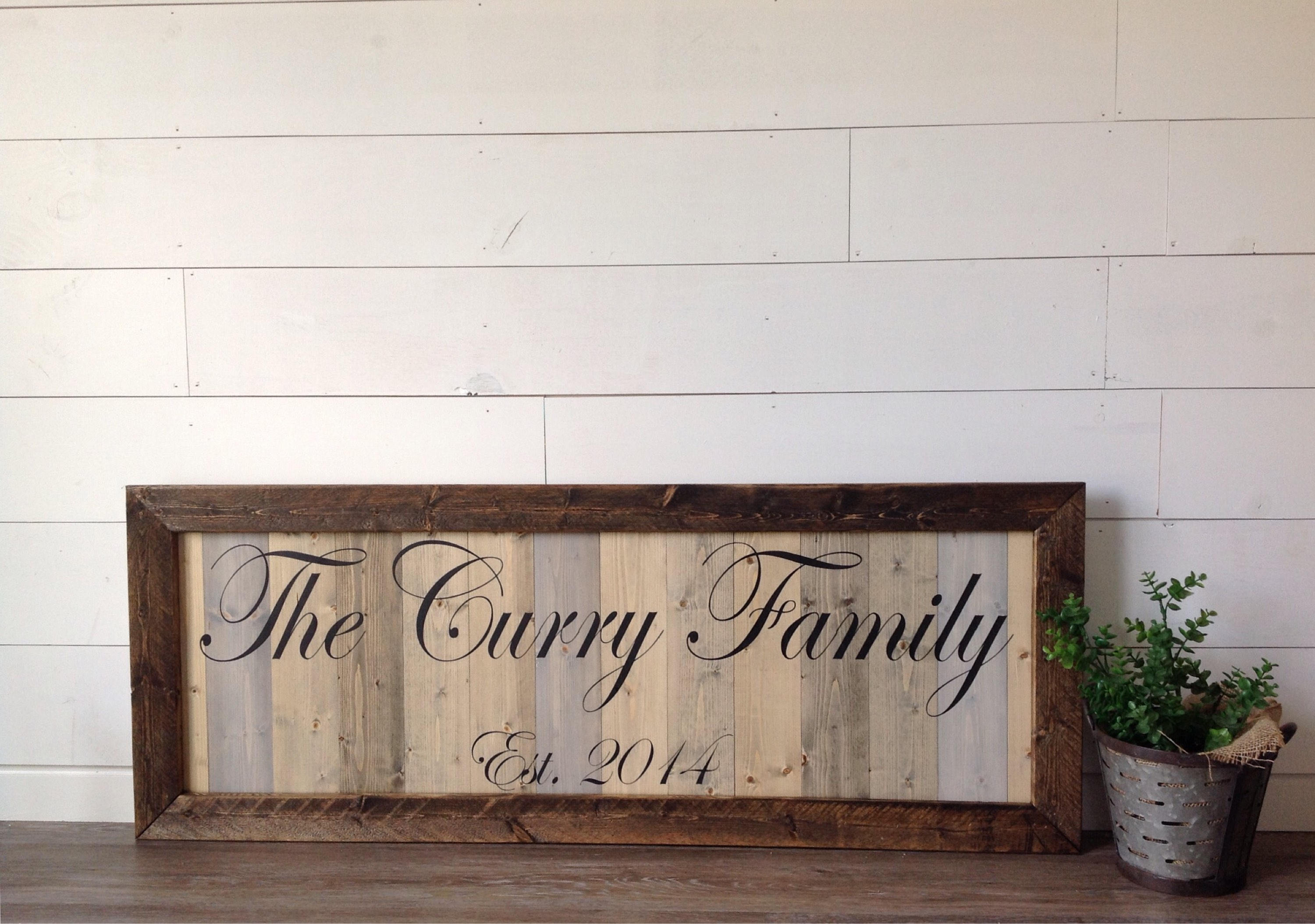 Personalized Family Sign LARGE Wood Sign Farmhouse Wall | Etsy