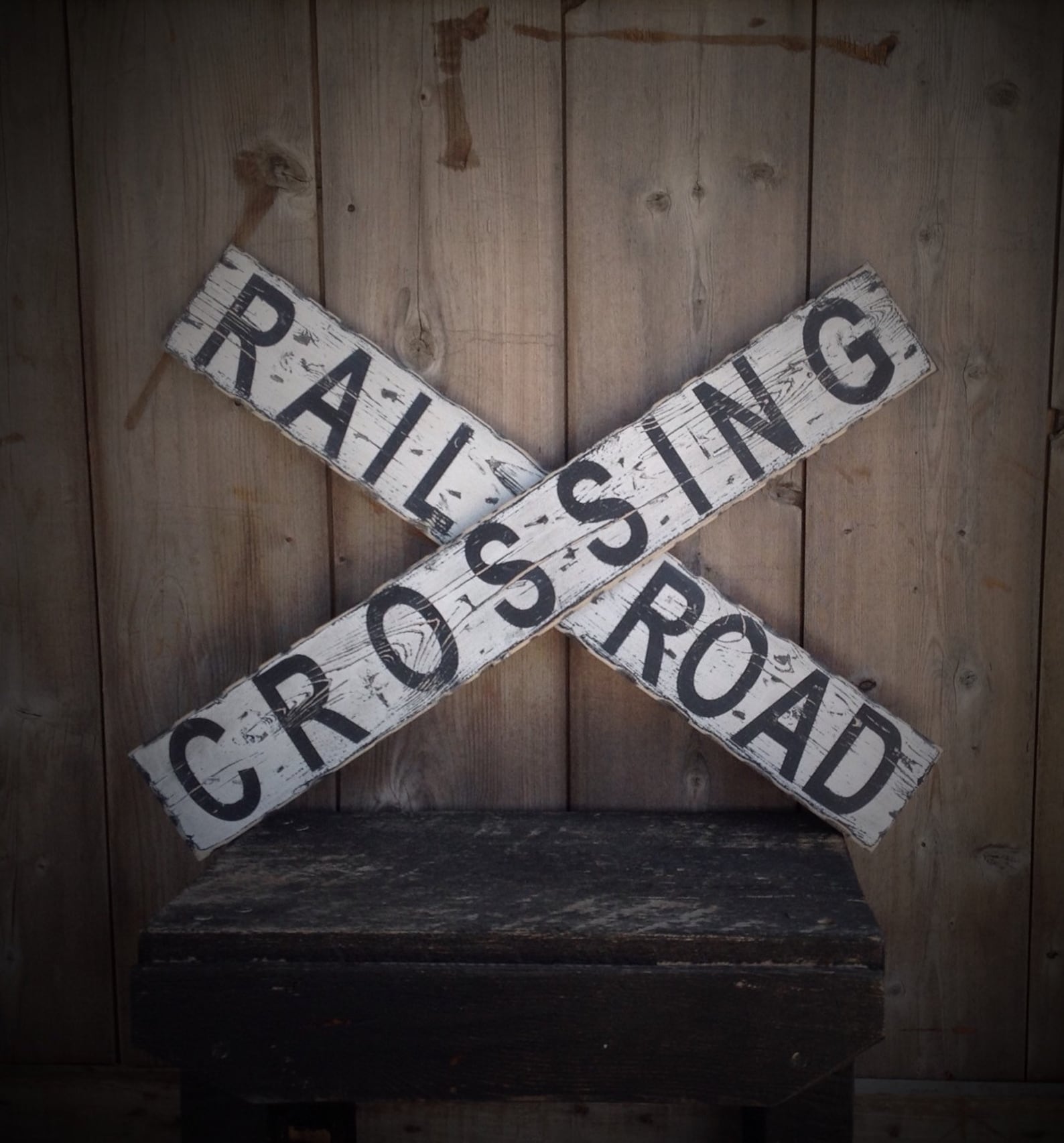 Rail Road Sign Wood Rail Road Sign Farmhouse Farmhouse Wall - Etsy