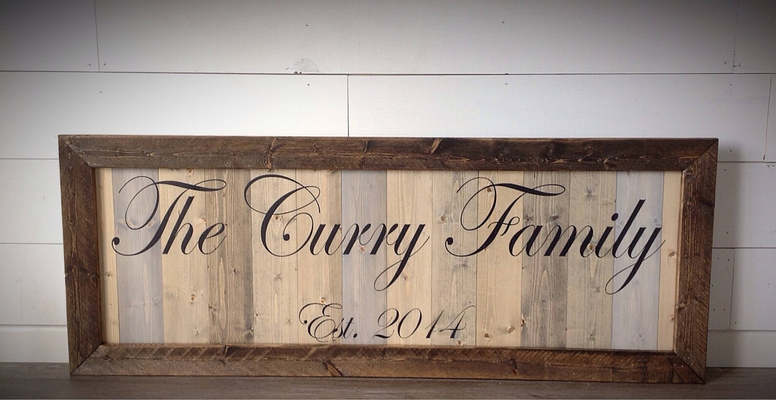 Personalized Family Sign LARGE Wood Sign Farmhouse Wall | Etsy