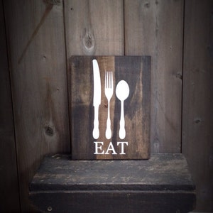 Eat, Kitchen Sign, Farmhouse Sign, Farmhouse, Farmhouse Wall Decor ...
