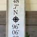 Vertical Latitude and Longitude Sign Coordinates Sign - Etsy