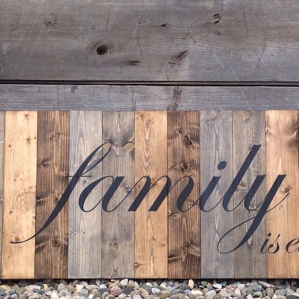 Rustic Family Sign - Etsy