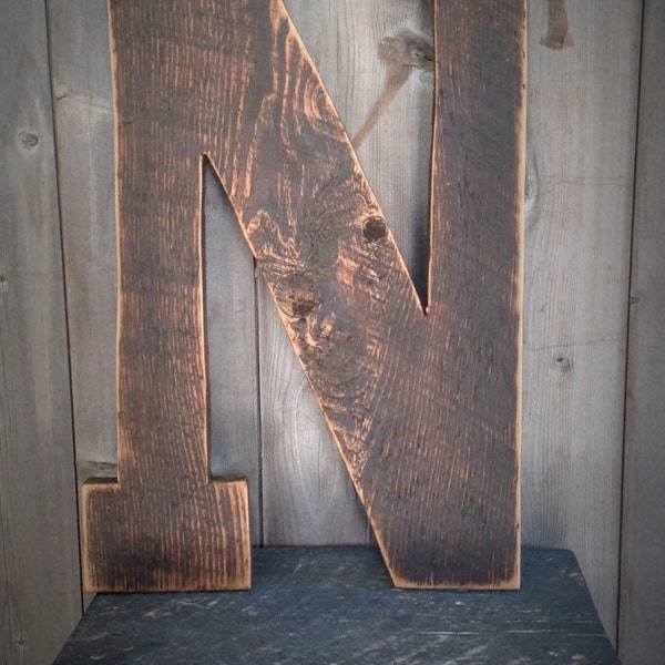 Rustic Wood Letters - Etsy