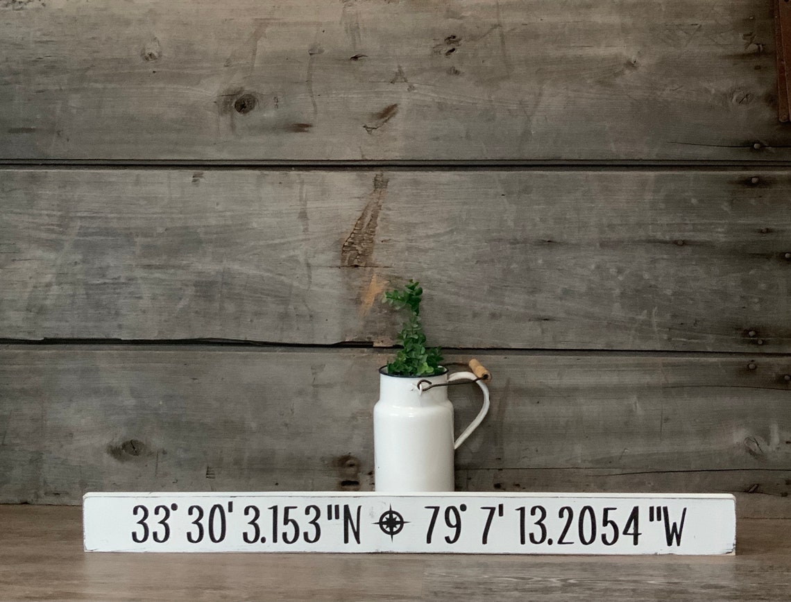 Latitude and Longitude Sign Coordinates Sign Latitude - Etsy