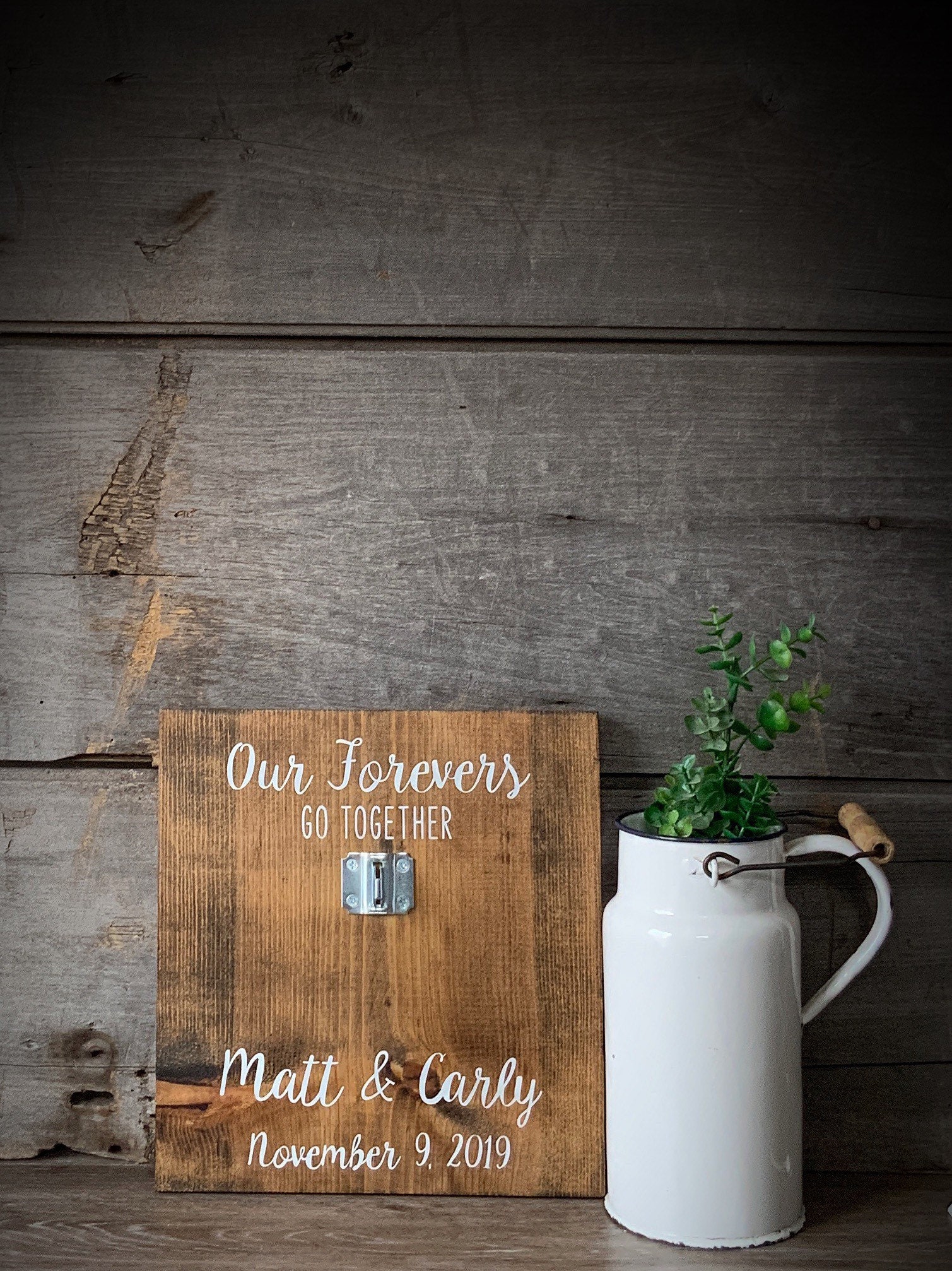 Our Forevers go together custom sign to use in a lock | Etsy