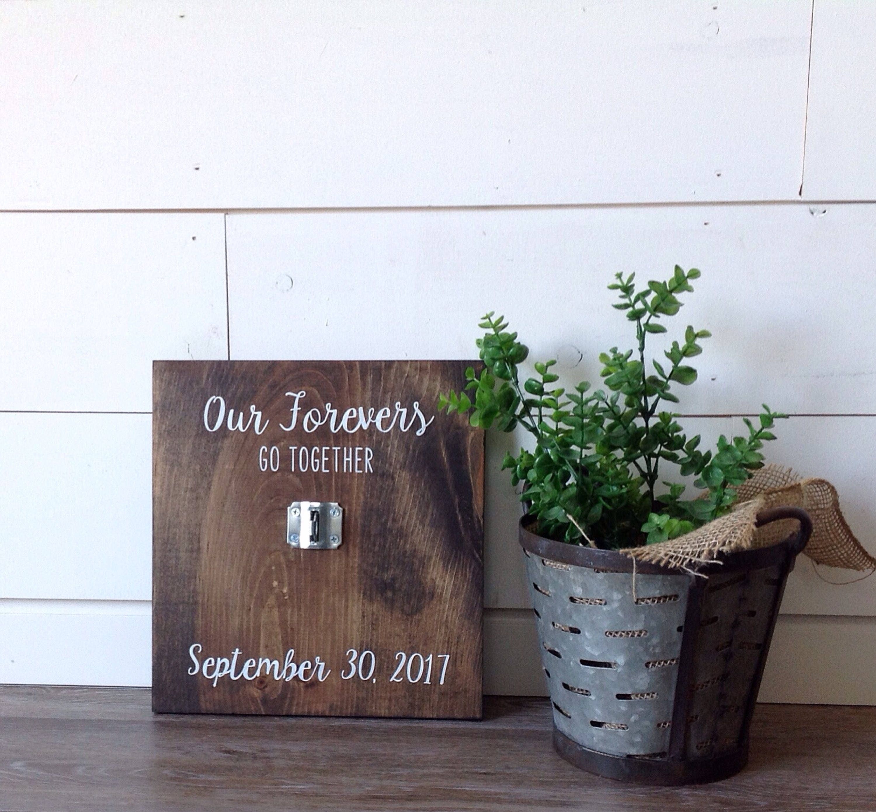 Our Forevers go together custom sign to use in a lock | Etsy