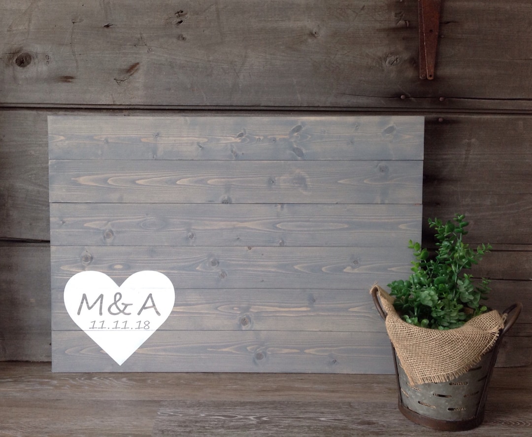 Rustic Guest Book Wood Guest Book Personalized Wood Sign - Etsy