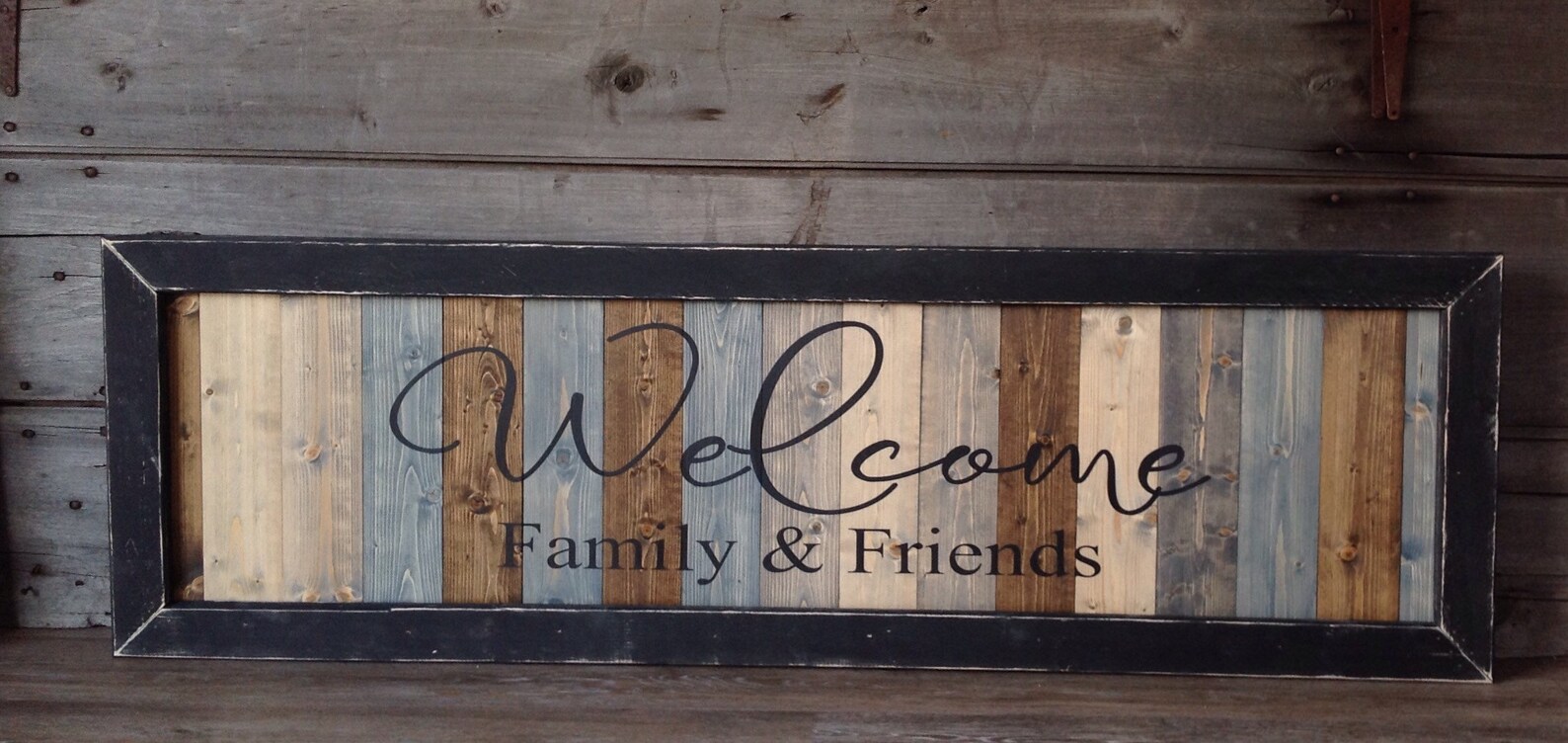 Welcome Family & Friends Wood Sign Welcome Sign Wood - Etsy