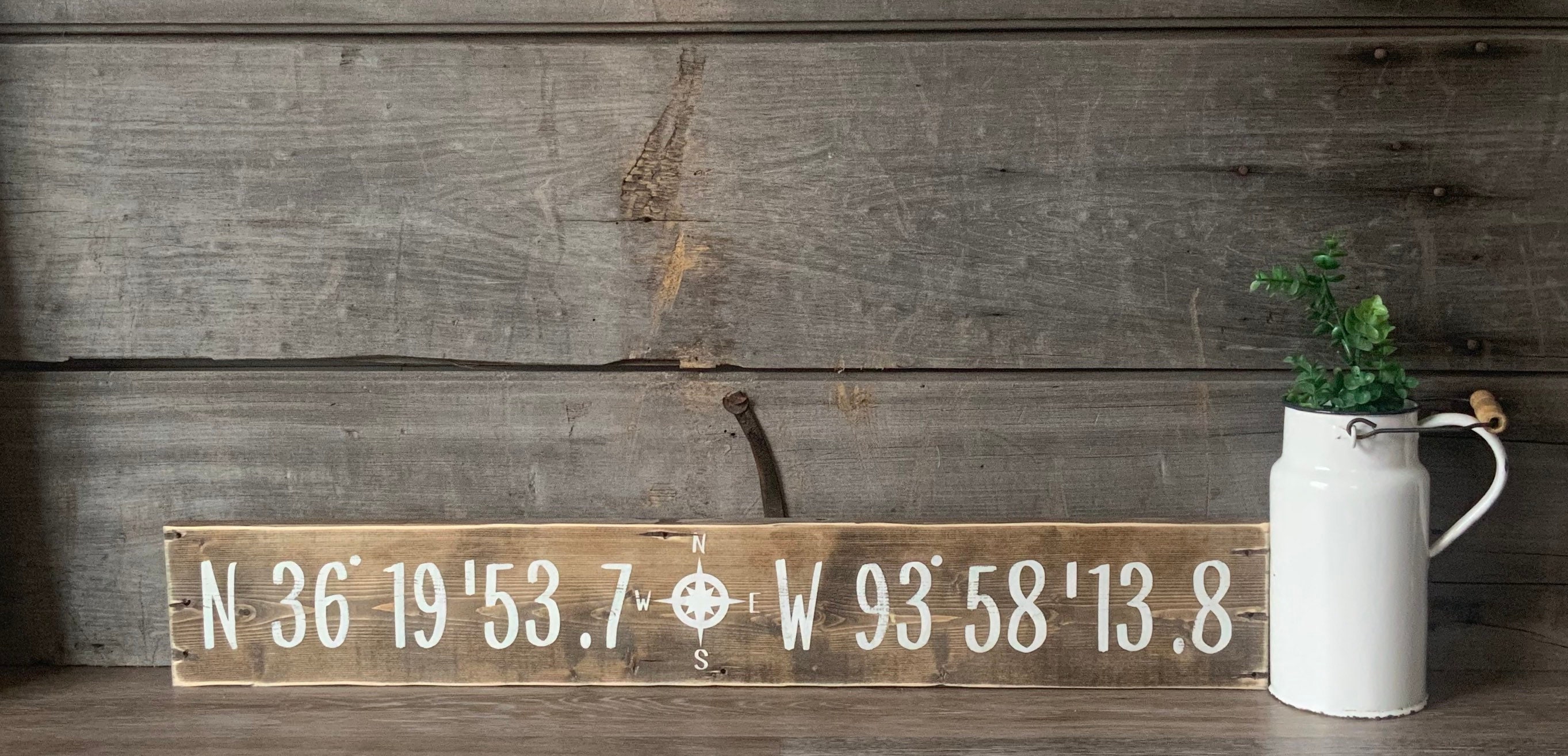 Latitude and Longitude Sign Coordinates Sign Wood Sign | Etsy