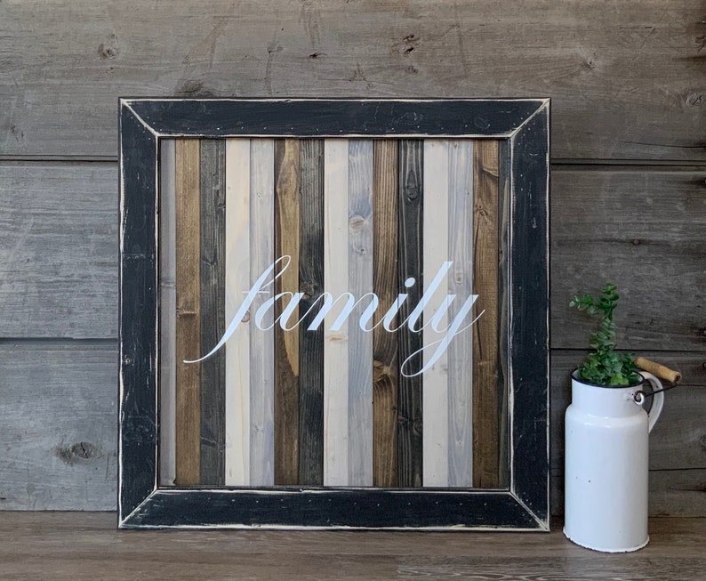 Family Sign Wood Family Sign Farmhouse Wall Decor Custom - Etsy