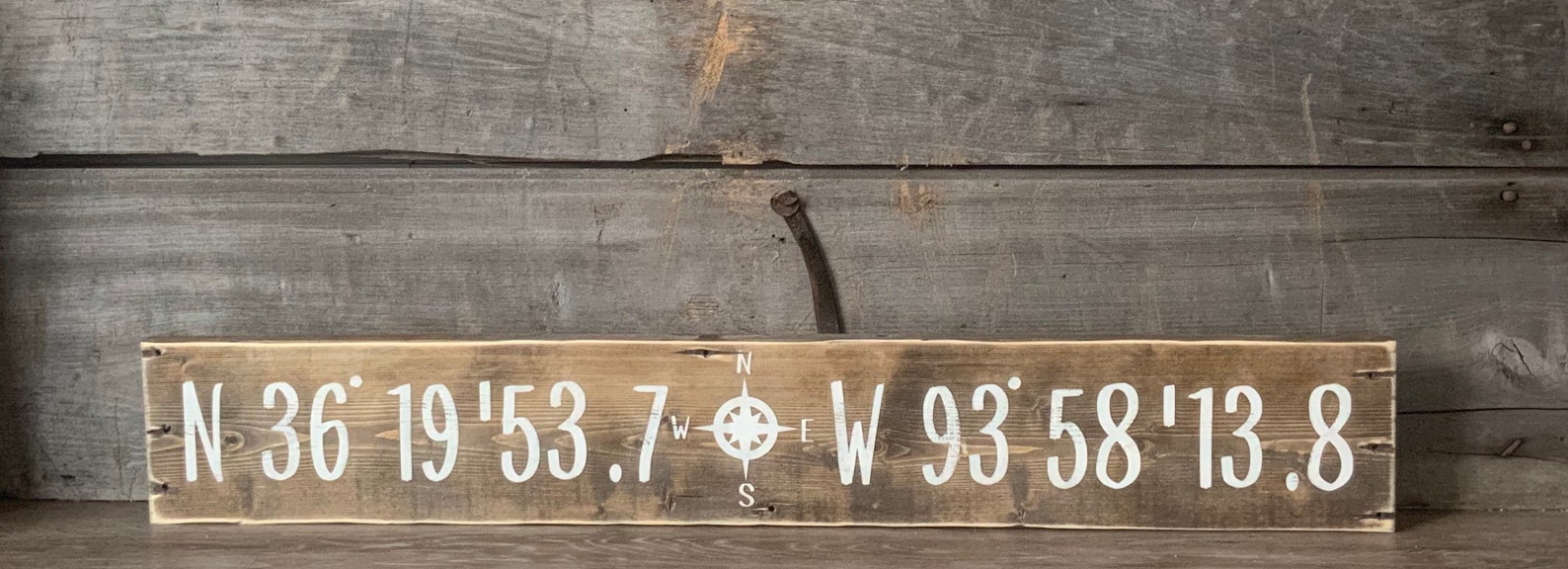 Latitude and Longitude Sign Coordinates Sign Wood Sign | Etsy