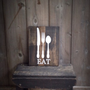 Eat, Kitchen Sign, Farmhouse Sign, Farmhouse, Farmhouse Wall Decor ...