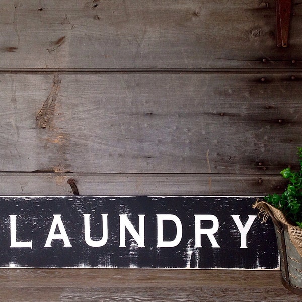 Wooden Laundry Sign - Etsy