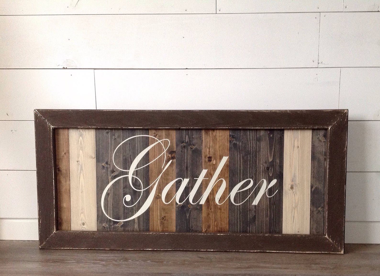Gather Sign Gather Farmhouse Sign Wood Sign Rustic Sign - Etsy