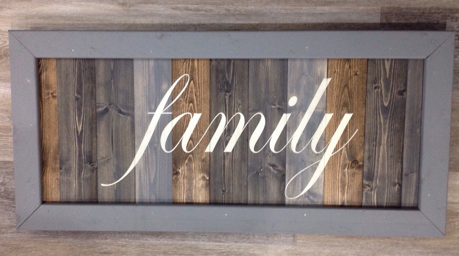 Family Sign wood Family sign farmhouse wall decor custom | Etsy