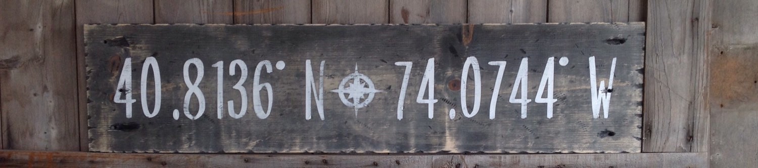 Latitude and Longitude Sign Sign Wood Sign Custom Order - Etsy
