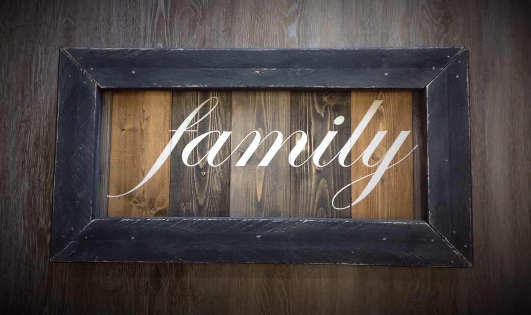 Family Sign, Medium Wood Sign, Farmhouse Wall Decor, Custom Made Family ...