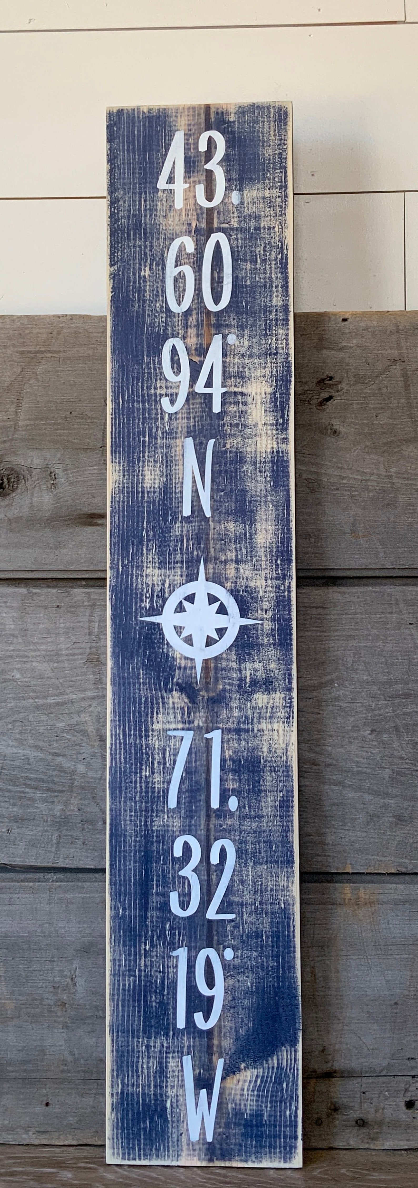 Vertical Latitude and Longitude Sign Coordinates Sign | Etsy