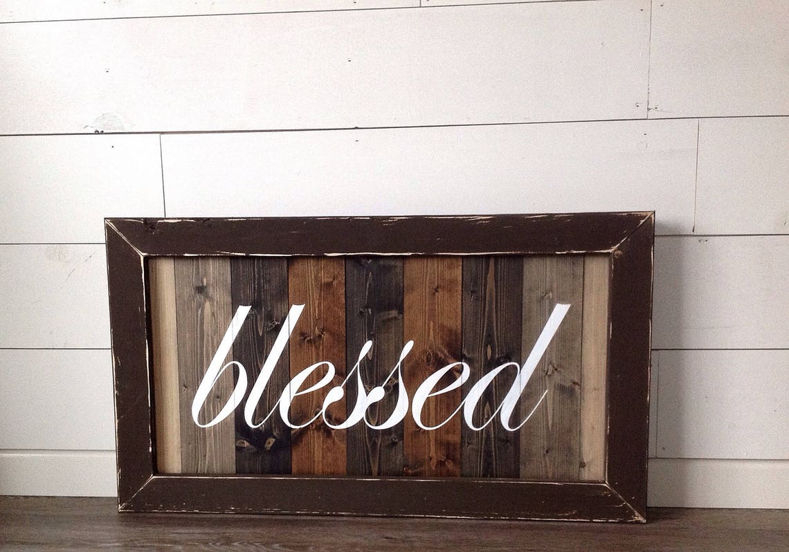 Blessed Sign Farmhouse Farmhouse Wall Decor Farmhouse Sign - Etsy
