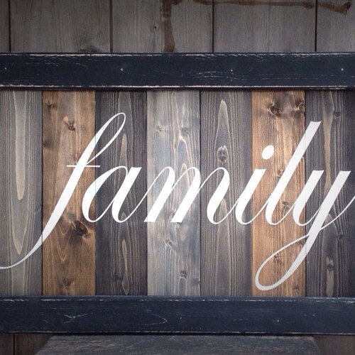 Family Sign LARGE Wood Family Sign Farmhouse Wall Decor | Etsy