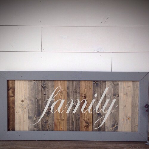 Family Sign LARGE Wood Family Sign Farmhouse Wall Decor - Etsy
