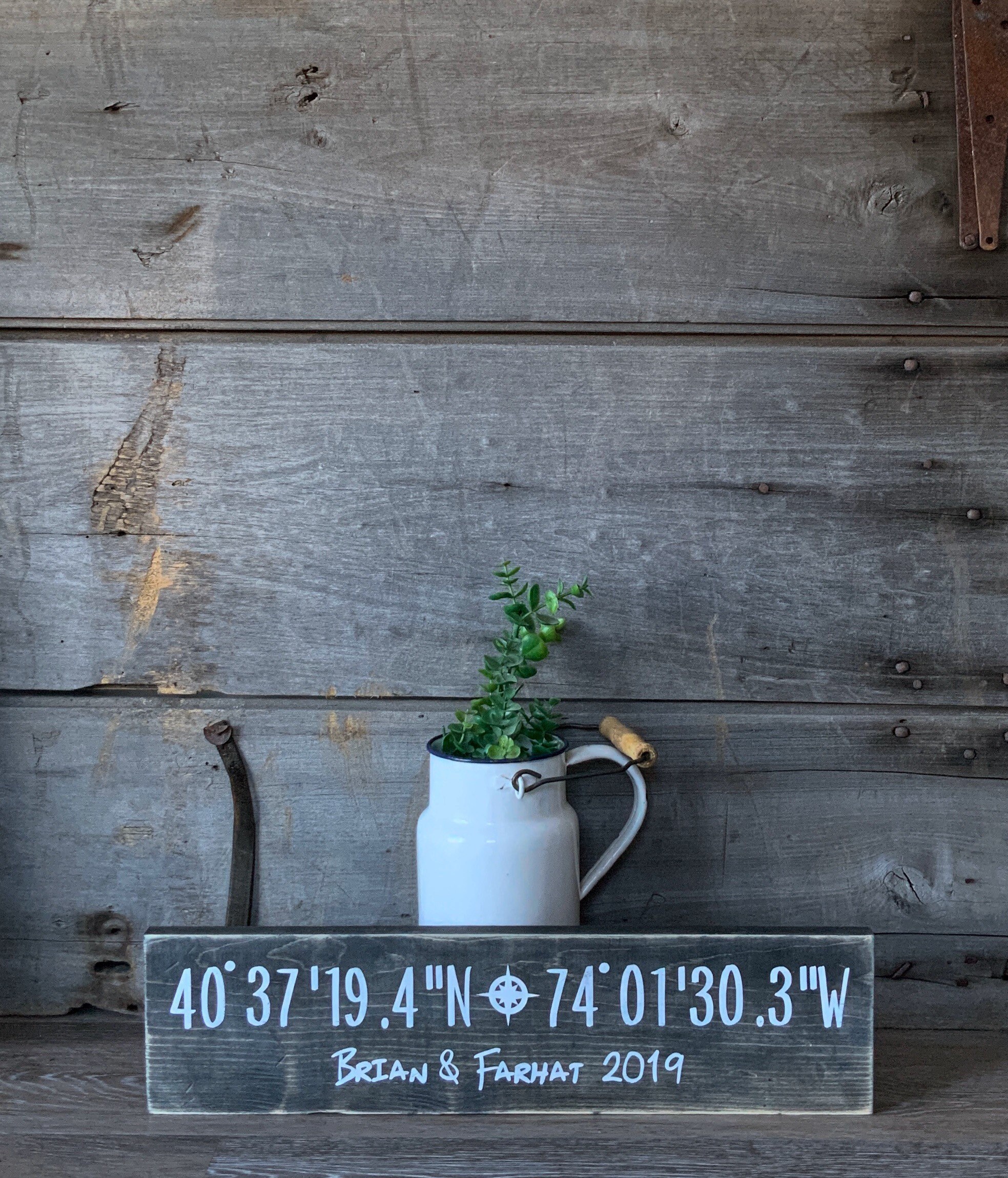 Latitude and longitude Sign coordinates sign latitude | Etsy