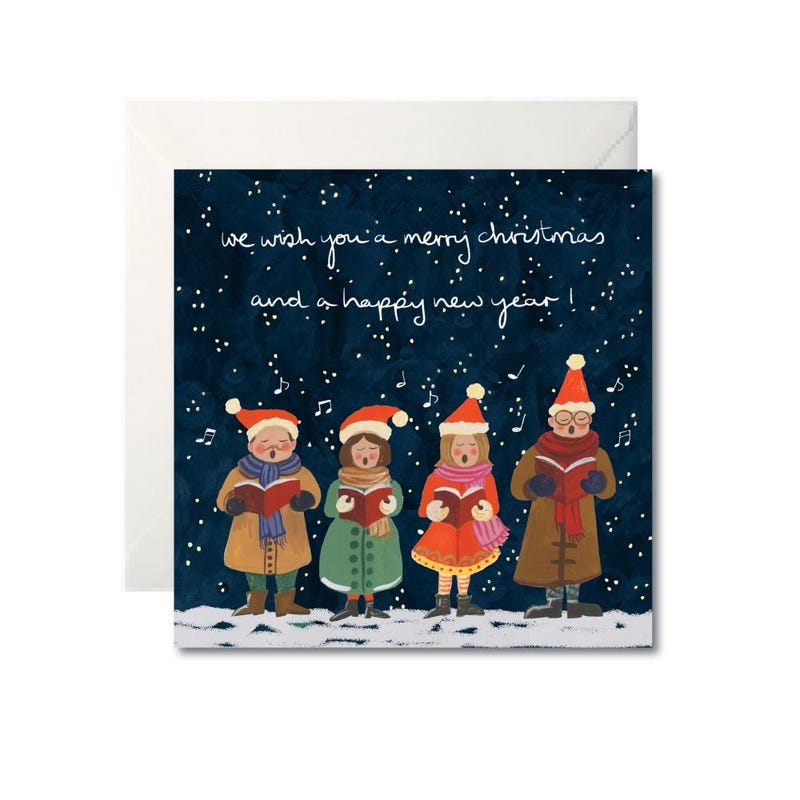 Christmas Carols Christmas Cards - Etsy New Zealand