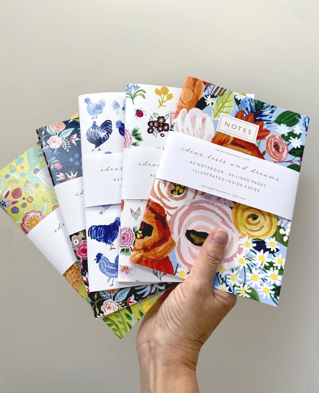 Notebook Bundle - A Selection of 5 X A5 Full-colour Illustrated ...