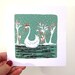 Christmas Swan Card - Etsy