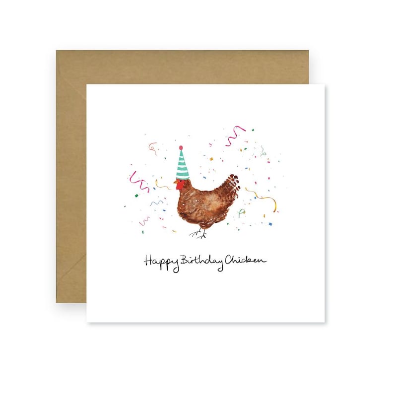Happy Birthday Chicken Card - Etsy