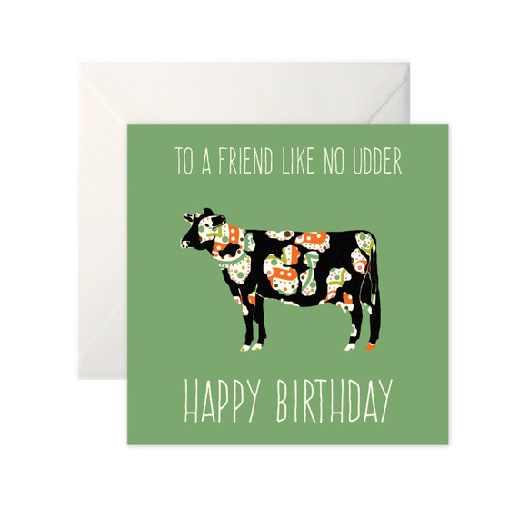 Cow Birthday Card | Etsy