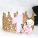 Gold Silver or Pink MINI Lace Crown Headband W/ Flowers - Etsy