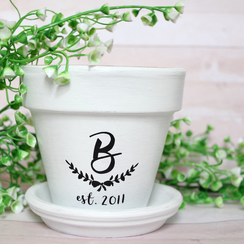 Monogram Planter - Etsy