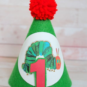 Very Hungry Caterpillar MINI Birthday Party Hat in Green With Red ...