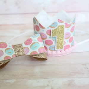 Pink Doughnut Donut Grow up MINI Birthday Party Crown W/ Gold - Etsy
