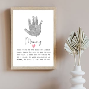 Handmade Mother's Day Gift Handprint Keepsake Memory Wall Art Card Walk ...
