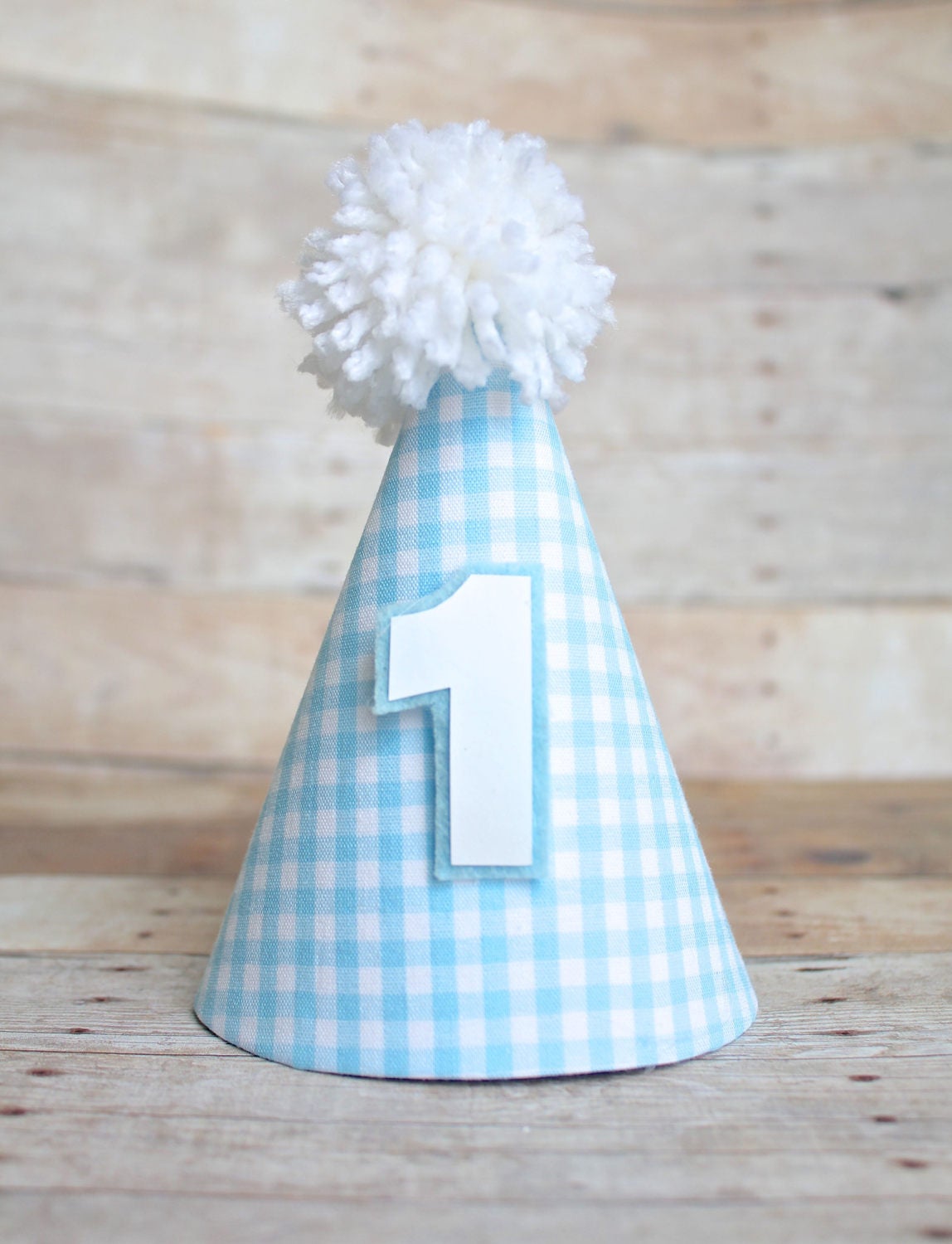 Light Pink Light Blue Gingham Plaid MINI Birthday Party Hat - Etsy