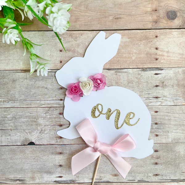 Bunny Cake Topper - Etsy